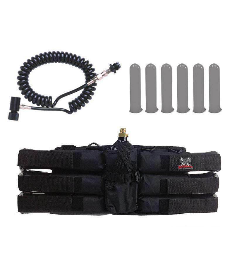 Maddog Sports 6+1 Paintball Harness w/ Pods & Standard Remote Coil From ...