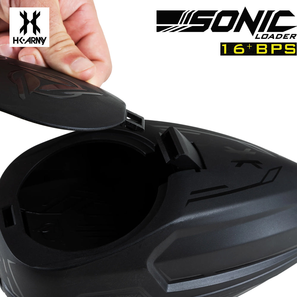HK Army Sonic Electronic Paintball Loader 16+BPS Motorized Hopper - Bl ...