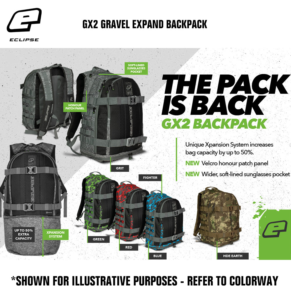 Planet Eclipse GX2 Gravel Paintball Expand Backpack Gearbag - Fighter – Maddog Sports