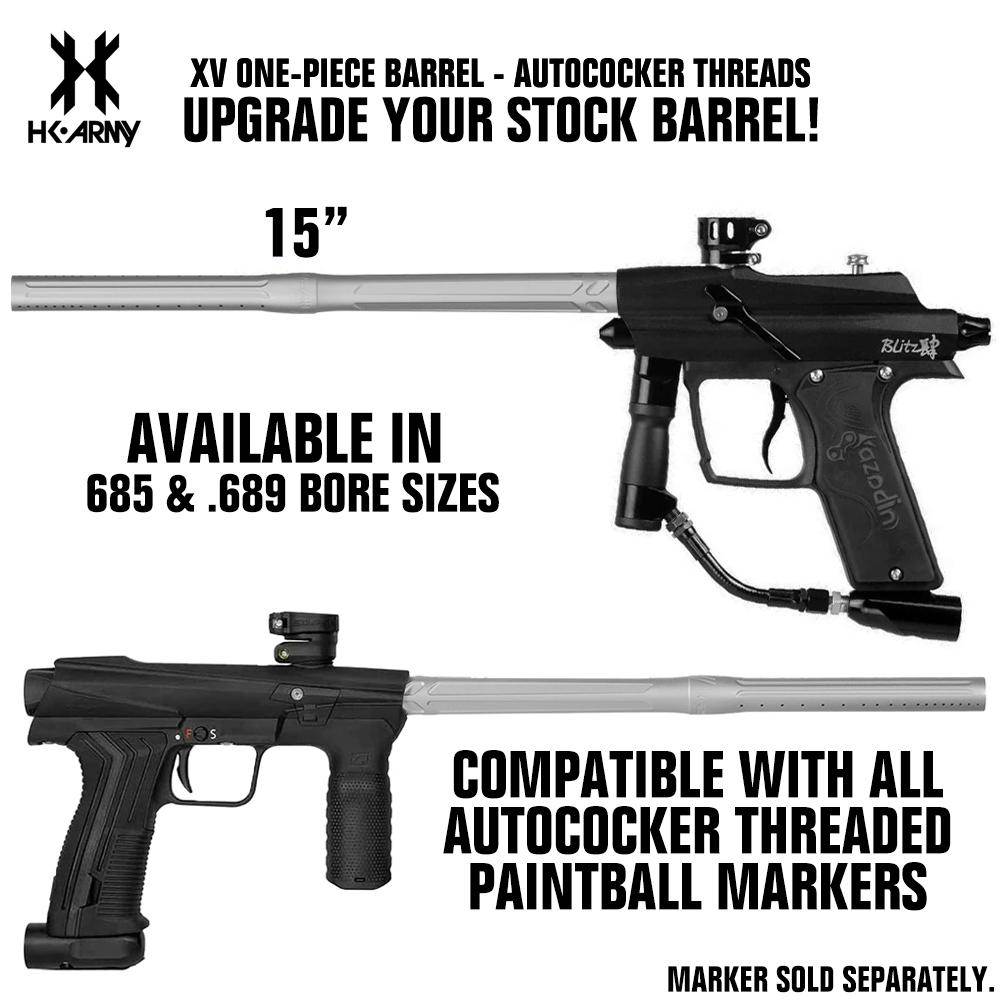 HK Army XV One-Piece Paintball Barrel - Autococker – Maddog Sports