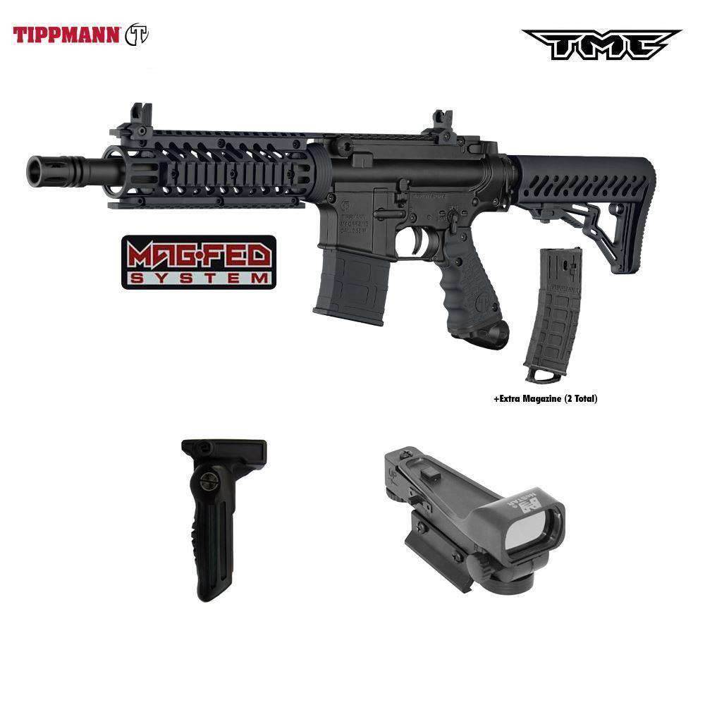 Tippmann TMC MAGFED Paintball Gun RED DOT Tactical Package From ...